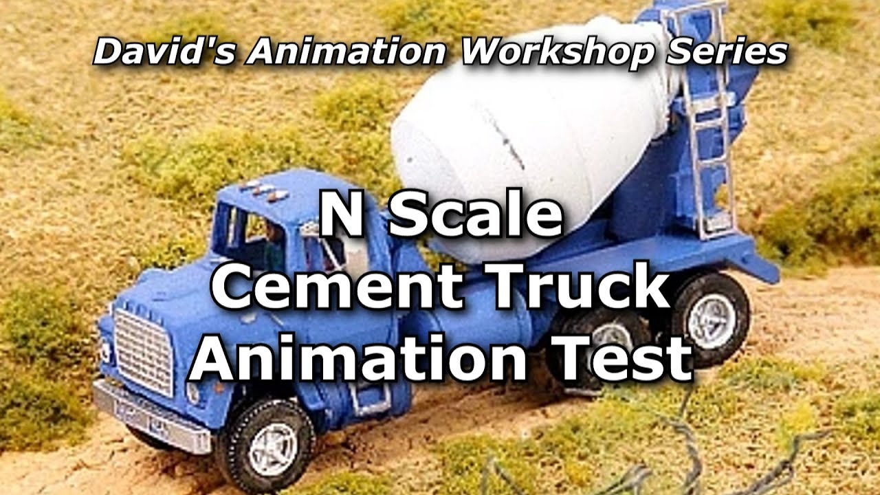 N Scale Cement Truck Animation Test - YouTube