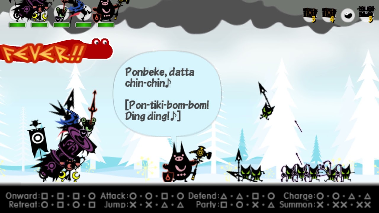 Patapon 3 - Mission 8: Naughtyfins and the Ice Forest of Introversion ...