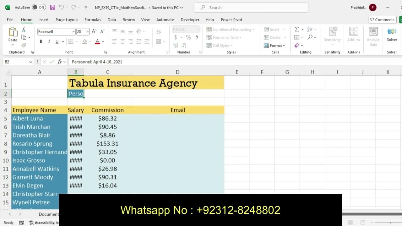 Tabula Insurance Agency Module 1: SAM Critical Thinking Project 1c | NP ...