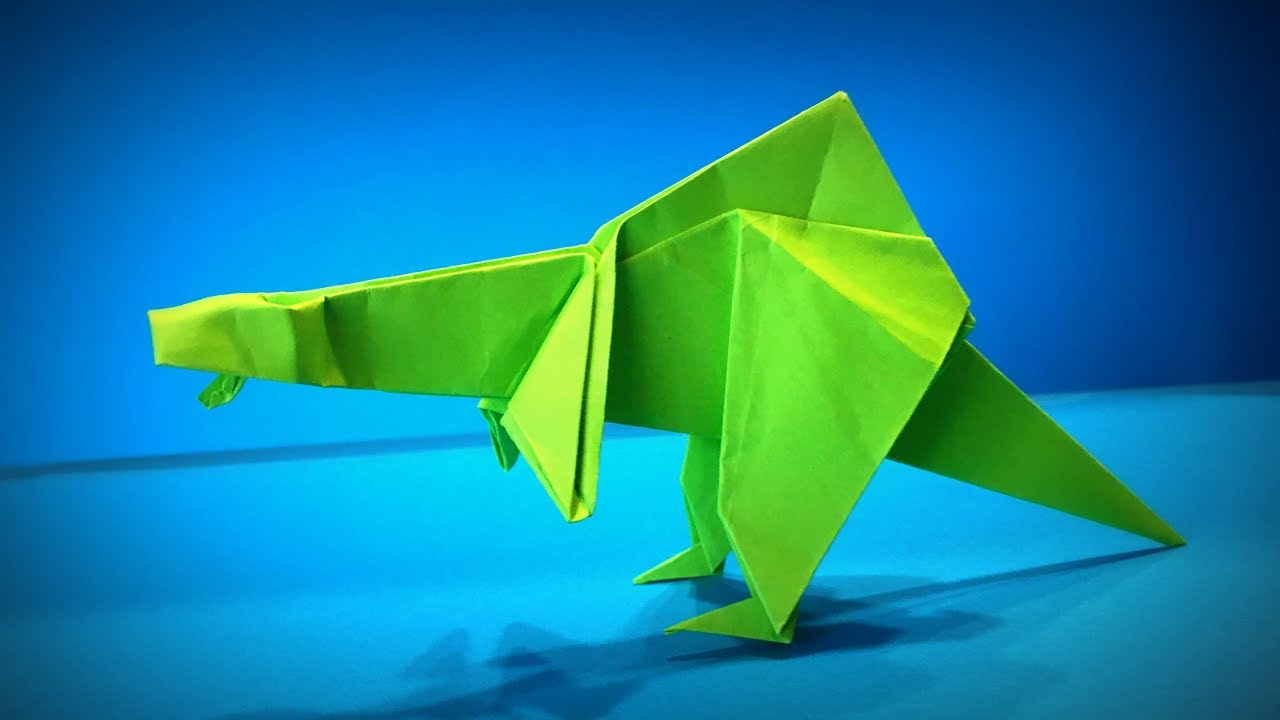 Origami Dinosaur | How to Make a Paper Dinosaur Spinosaurus DIY | Easy ...