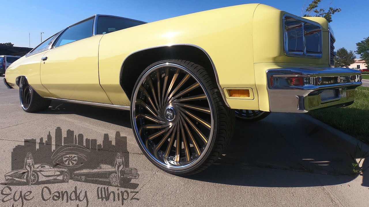 76' Impala Sitting On 26' Dub Dazed Rims - YouTube
