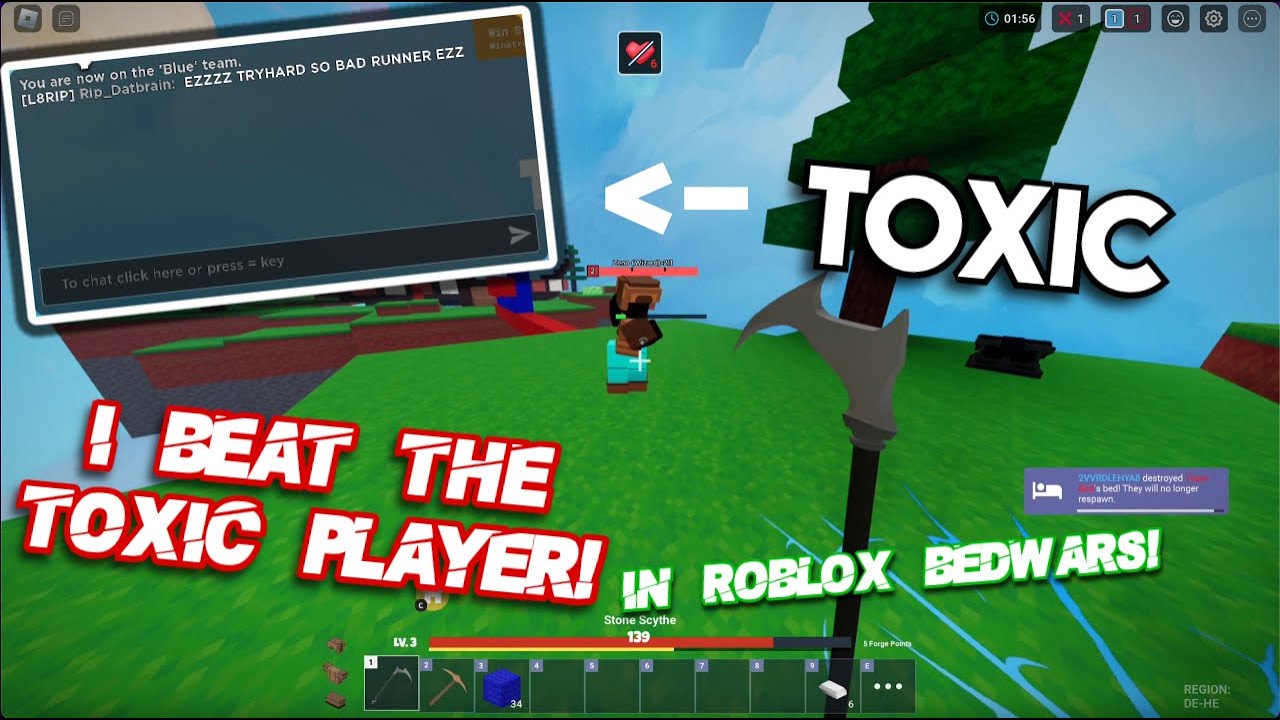 I Beat The Toxic Player In Roblox bedwars! - YouTube