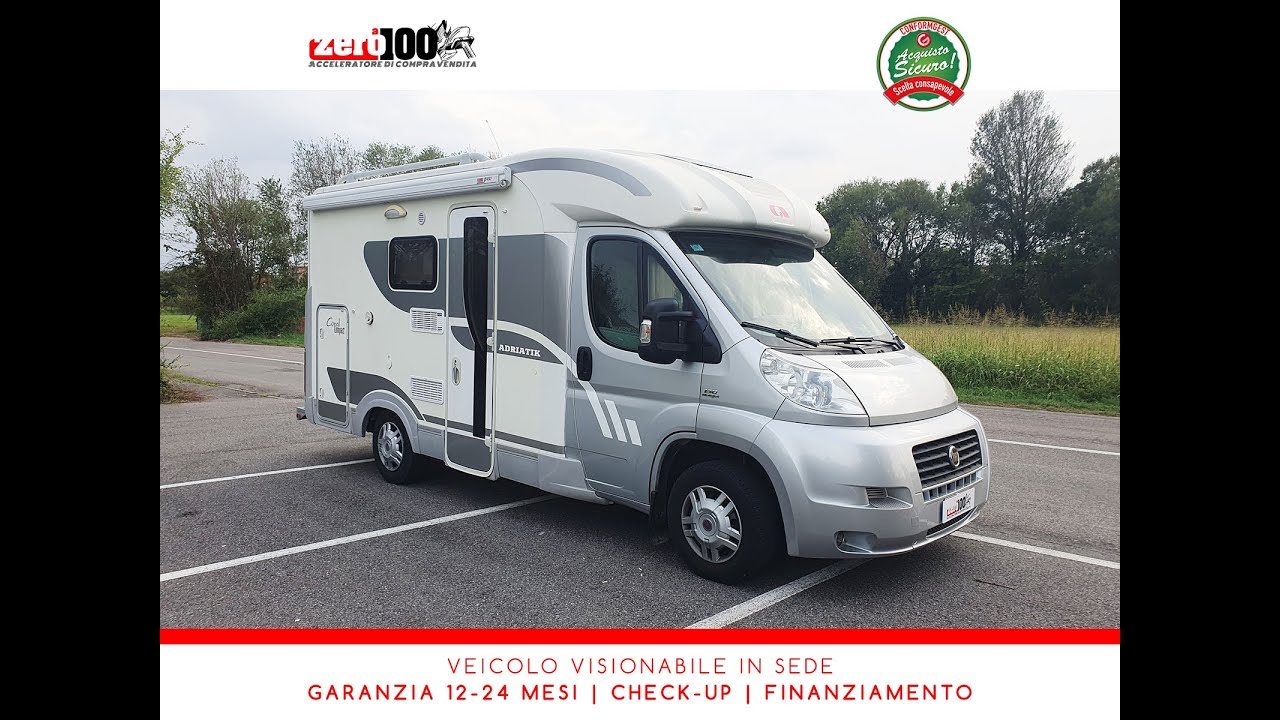 Camper corto semi-integrale Adria Coral Compact SP 6m - YouTube