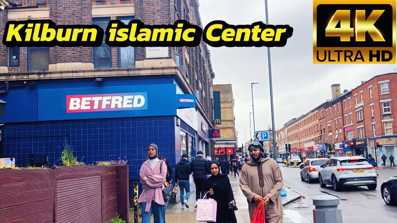 London Walk-Kilburn Neighborhood (islamic Community Center) ☪️[4K ...
