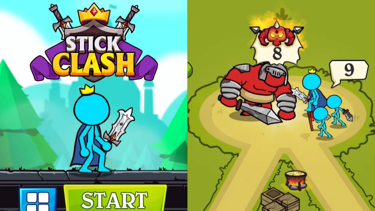 Stick Clash Game Offline - YouTube