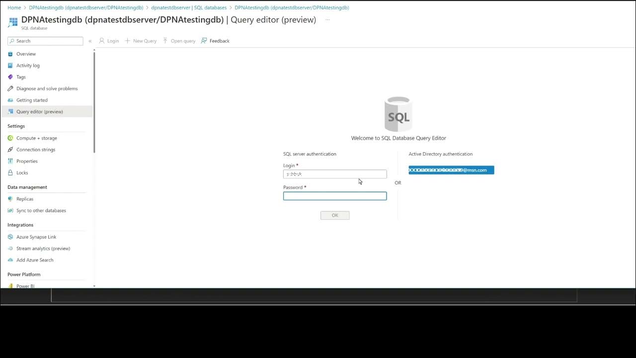 Azure SQL Query Editor - How to use & Troubleshooting. - YouTube