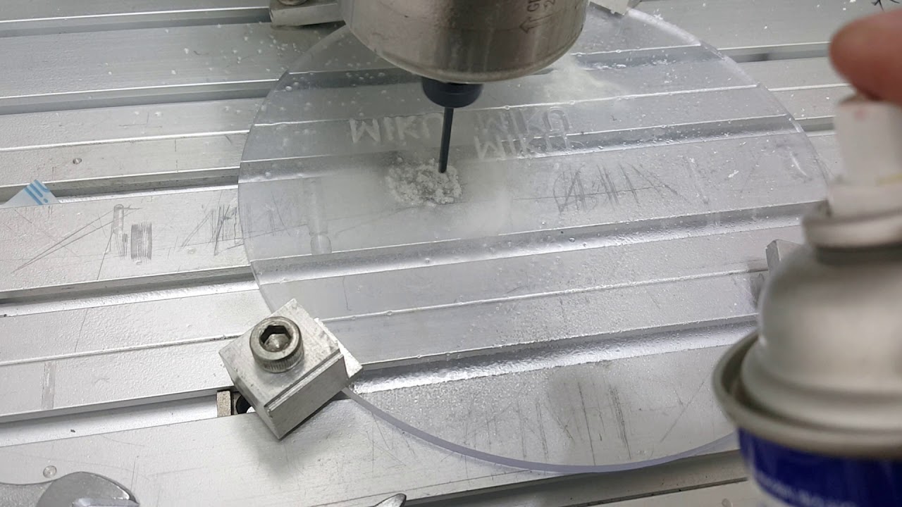 CNC Polycarbonate Engraving test - YouTube