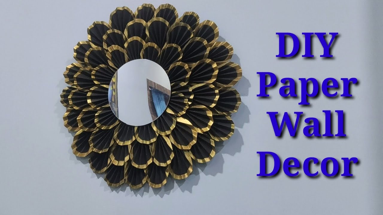 How to make wall decore with paper #diy |Easy wall hanging|Easy paper ...