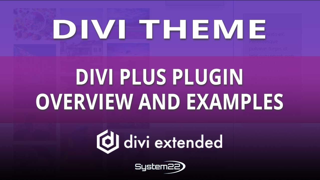 Divi Theme Divi Plus Plugin Overview And Examples 👈 - YouTube