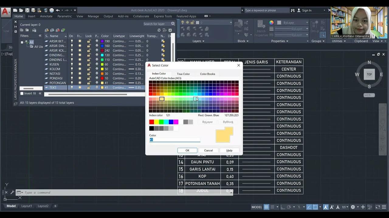 CARA MEMBUAT LAYER DI AUTOCAD - YouTube