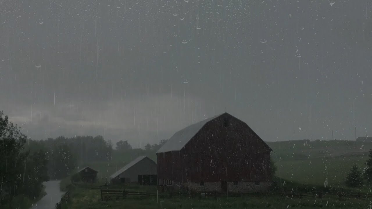 Relaxing Evening Rain In Foggy Farmhouse To Fall Asleep in Few Minutes ...
