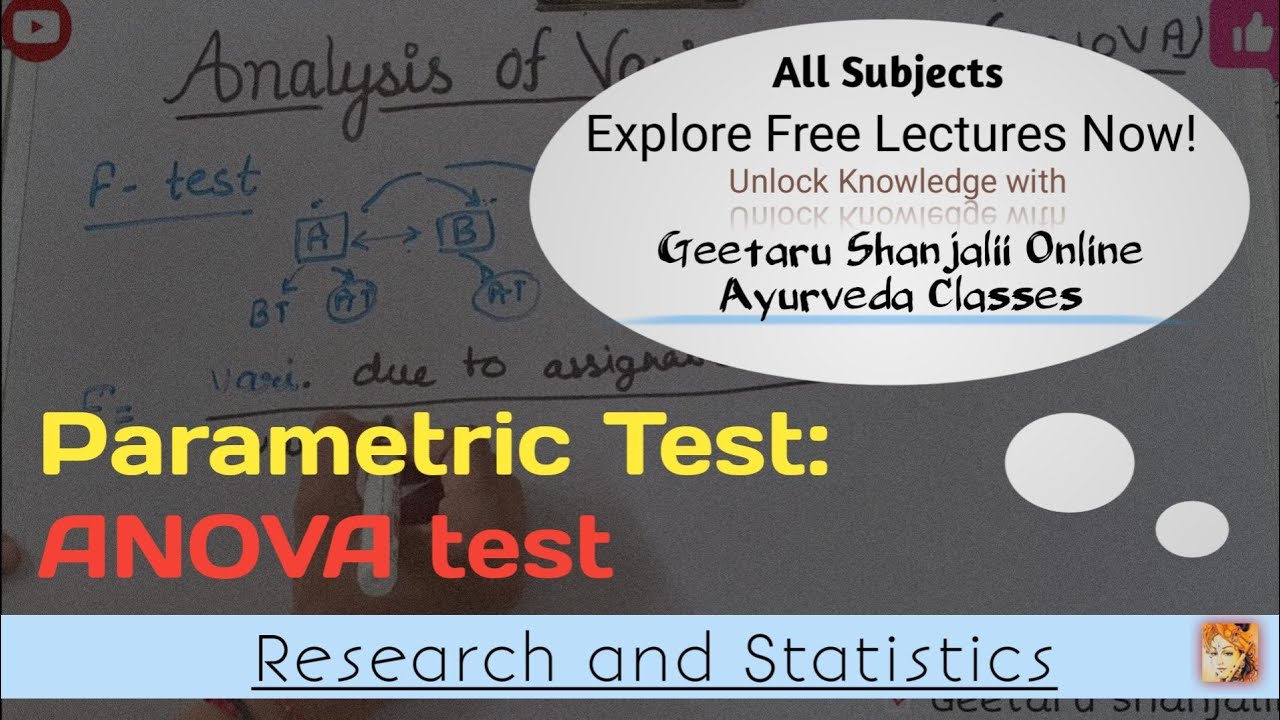 Parametric test | ANOVA | Analysis of Variance Test | Research ...
