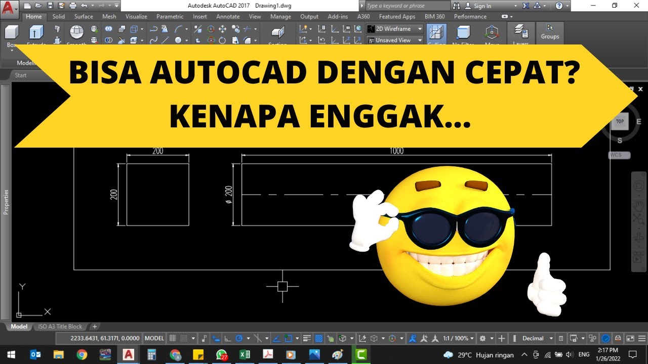 Belajar Autocad 2D untuk Pemula #1 - Belajar Jadi Drafter - YouTube
