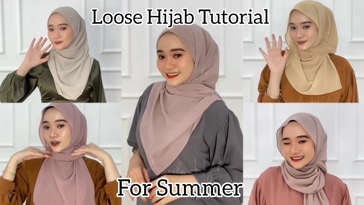 Hiiab Tutorial For Summer 🌞🥵। Loose Shawl Tutorial । New Hijab Style । - YouTube