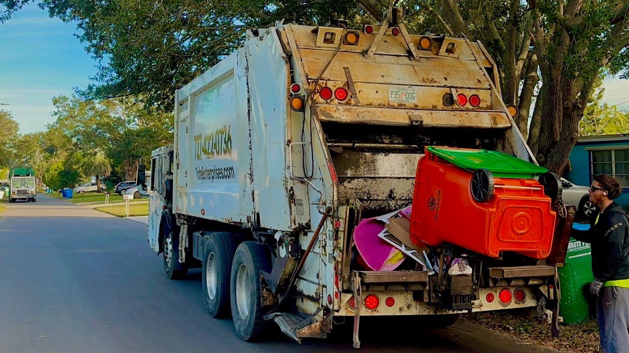 Tote Enterprises Fast CCC Heil Rear Loader Garbage Truck + Waste Pro ...