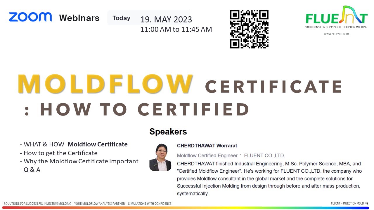 Webinar - "Moldflow Certificate : How to get Certified" - YouTube