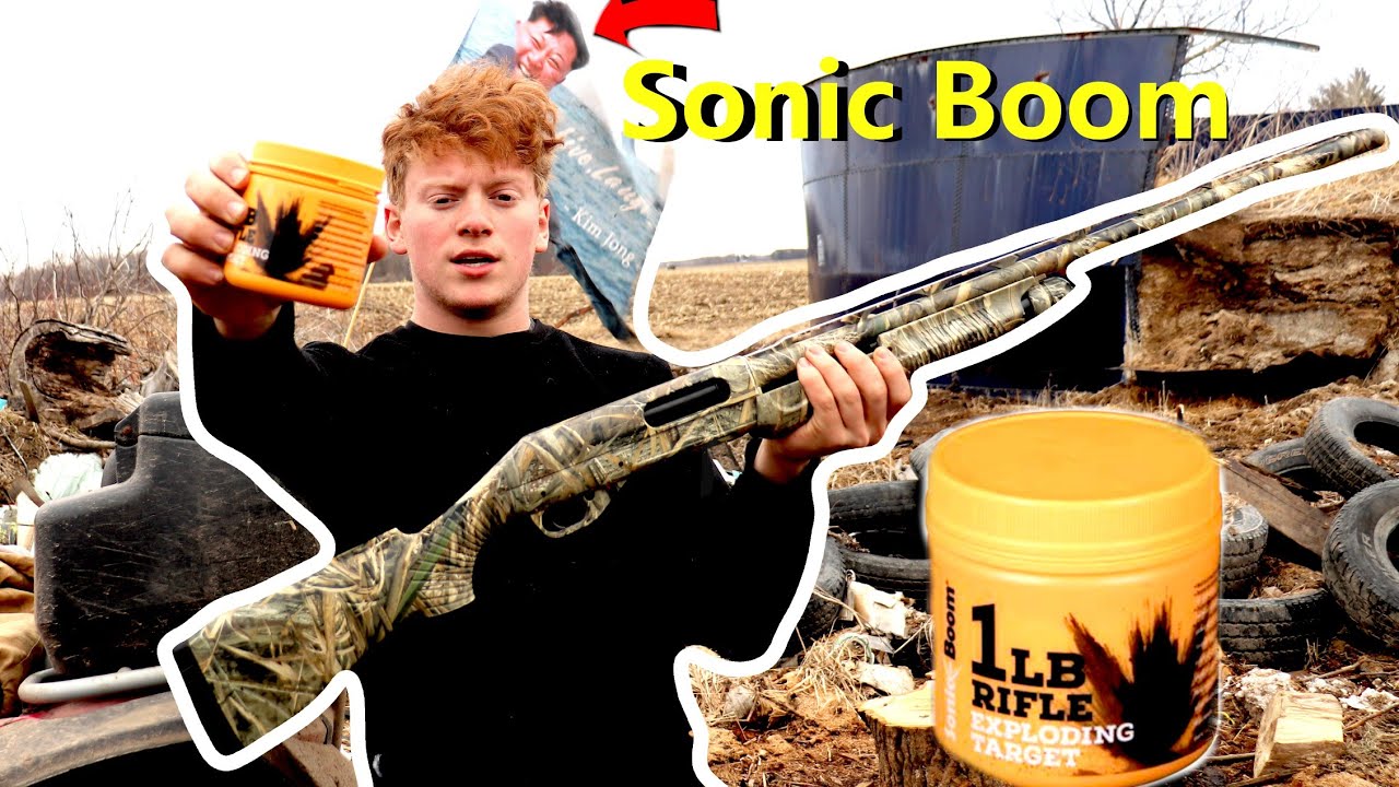 Sonic Boom Tannerite Explosive Target - Can you use a Shotgun? - YouTube