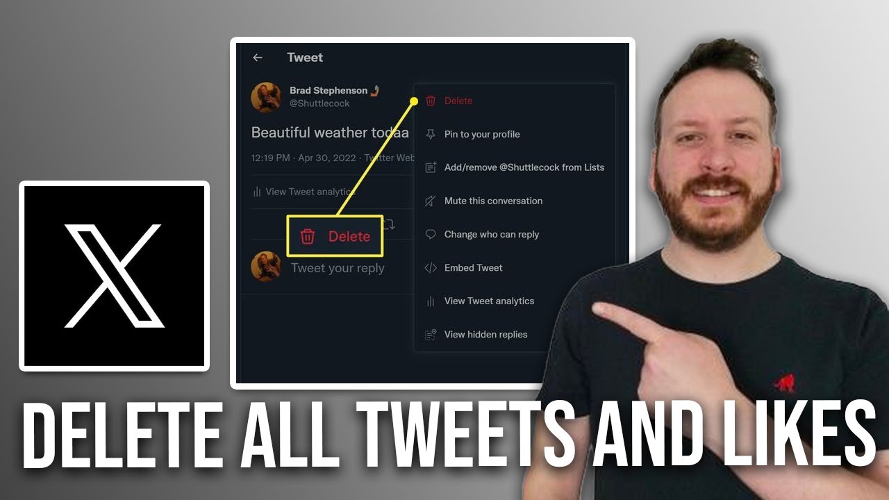 How To Delete All Tweets And Likes On Twitter - YouTube