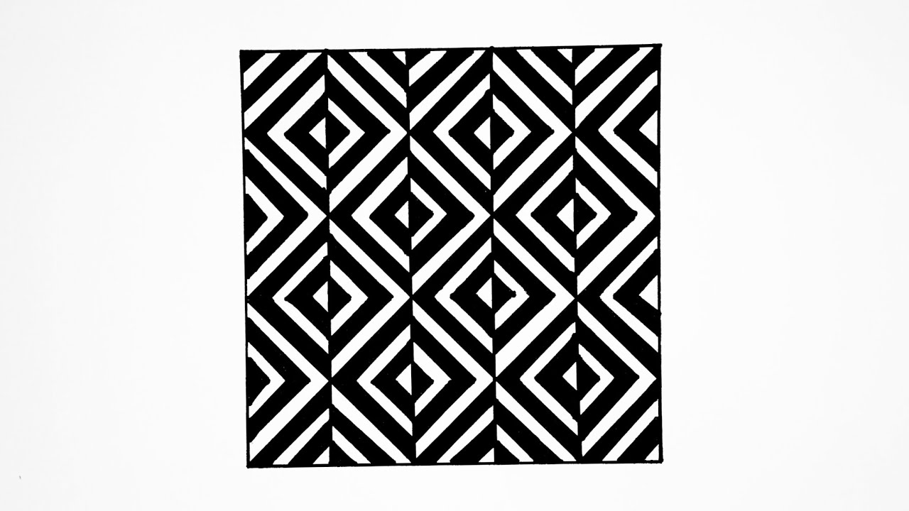 Square Geometric Illusion || Optical Illusion Tutorial || Simple ...