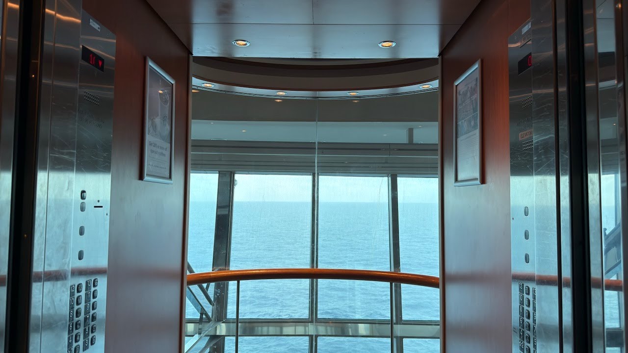 MacGREGOR KONE Traction Ocean View Elevators @ Serenade of the Seas Cruise Ship - YouTube