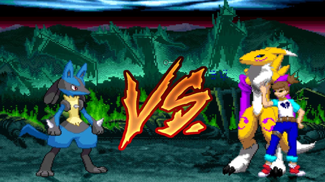 Mugen Lucario VS Renamon (Pokemon VS Digimon) - YouTube