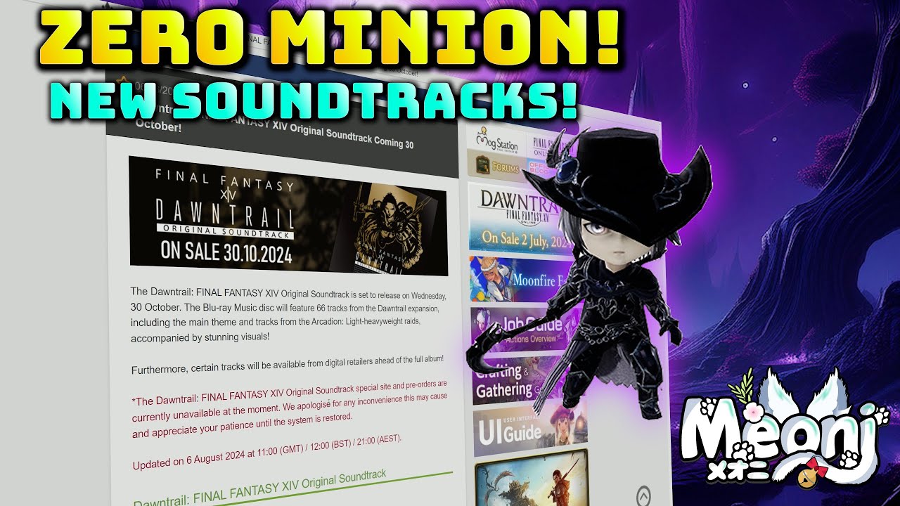 FFXIV: Zero Minion! & New Soundtracks Announced! - Merch News - YouTube