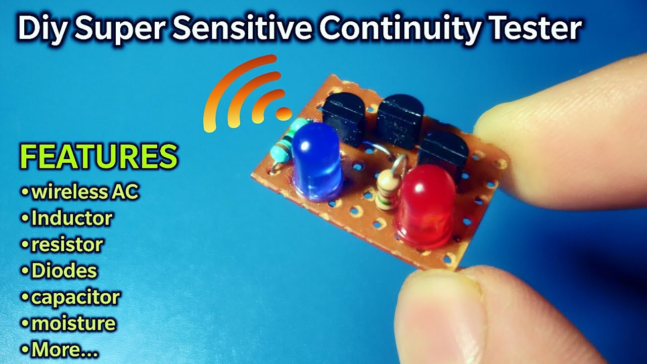diy continuity tester - for beginners।😱High Sensitiv continuity tester ...