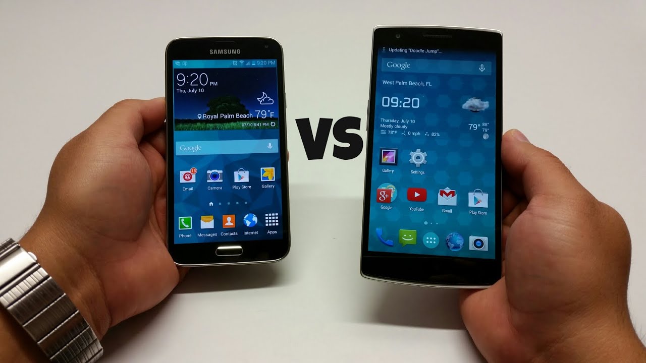 Samsung Galaxy S5 VS. Oneplus One - Antutu Benchmark - Test! - YouTube