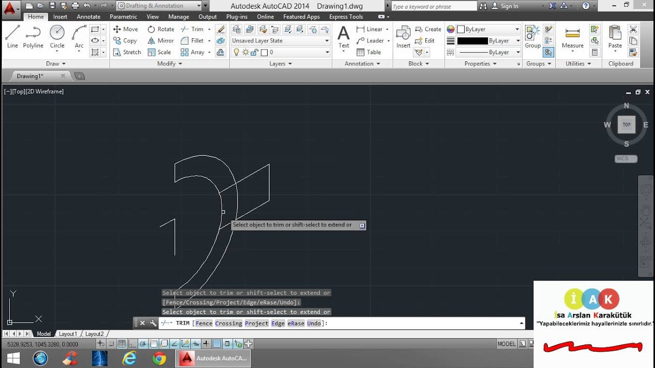 Autocad-Teknik Resim Perspektif Çizimi 38 - YouTube