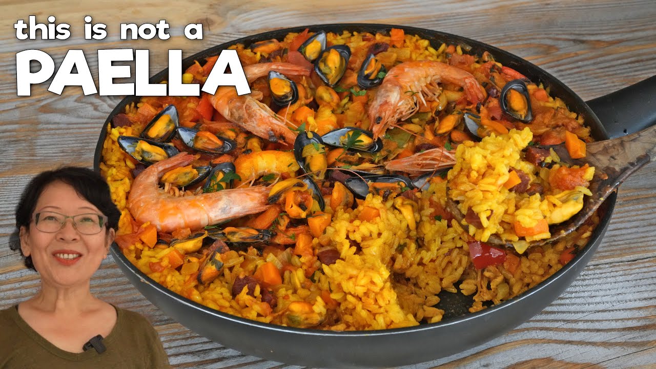 This Is Not A Paella! Seafood and Chorizo Rice - YouTube