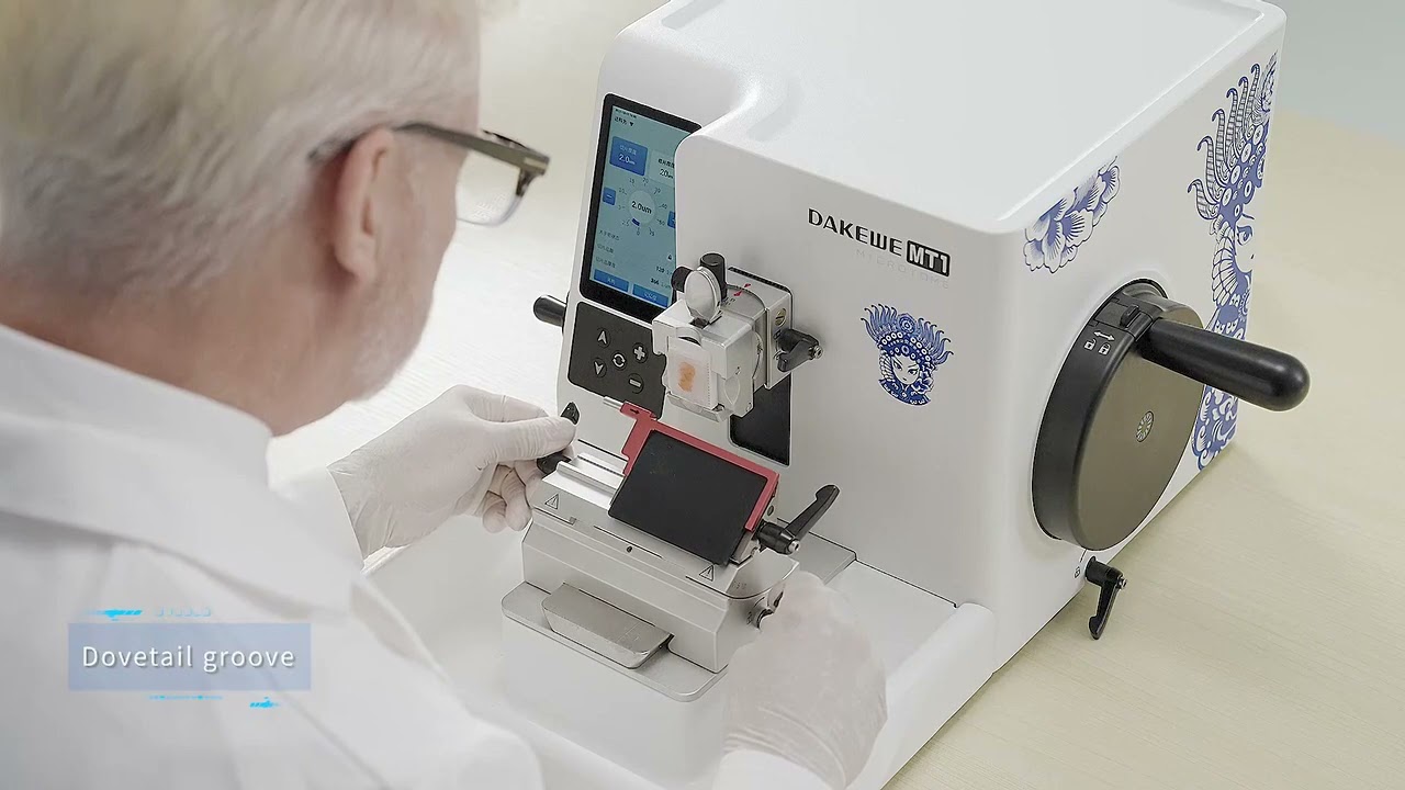 DAKEWE MT1 SEMI Rotary Microtome - YouTube