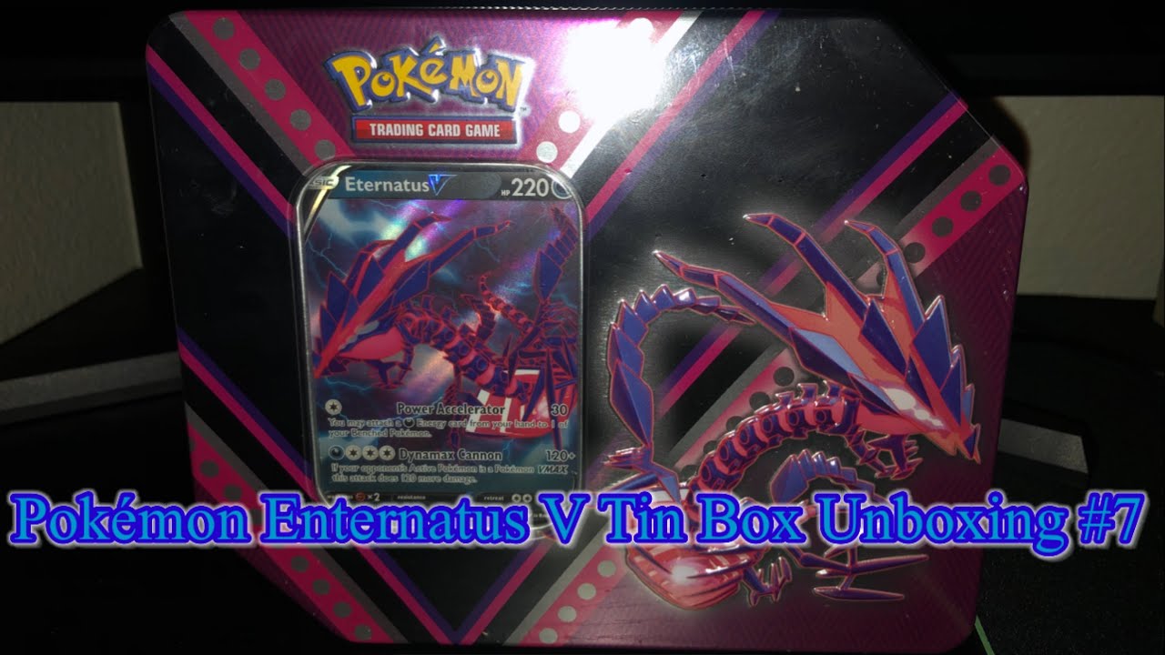 Pokémon Eternatus V Tin Box Unboxing (GOOD) #7 - YouTube