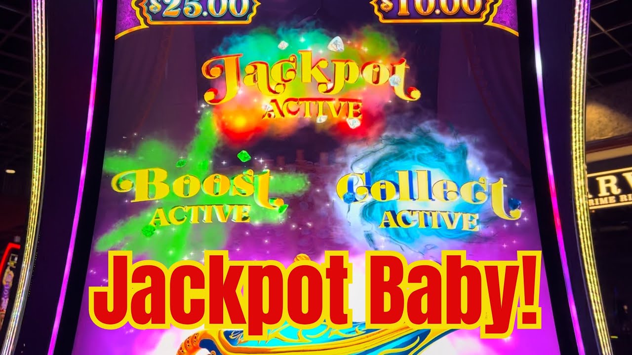 Mystery of the Lamp slot machine. Triple pop Jackpot! - YouTube