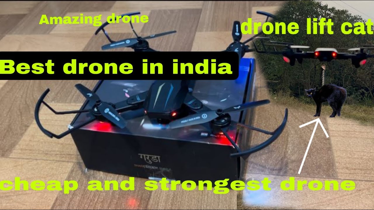 MADE IN INDIA BEST DRONE GARUDA 1080 BLACK | 1080P + 720 P Dual Camera ...