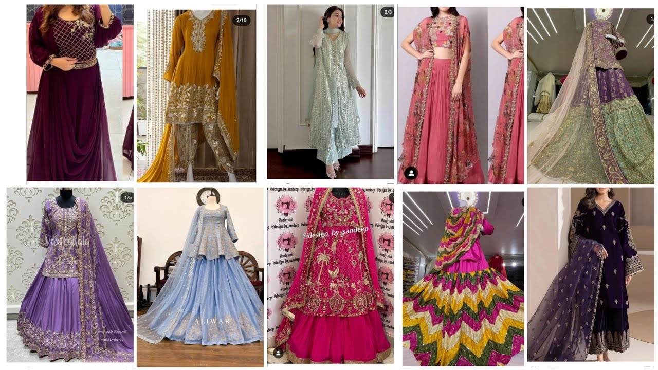 latest designs for Kurtis//new dizain girls dress//weeding wear//party ...