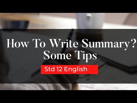 How To Write Summary Writing? Some Tips - YouTube