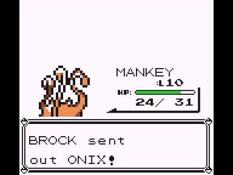 Pokemon yellow first gym battle - YouTube