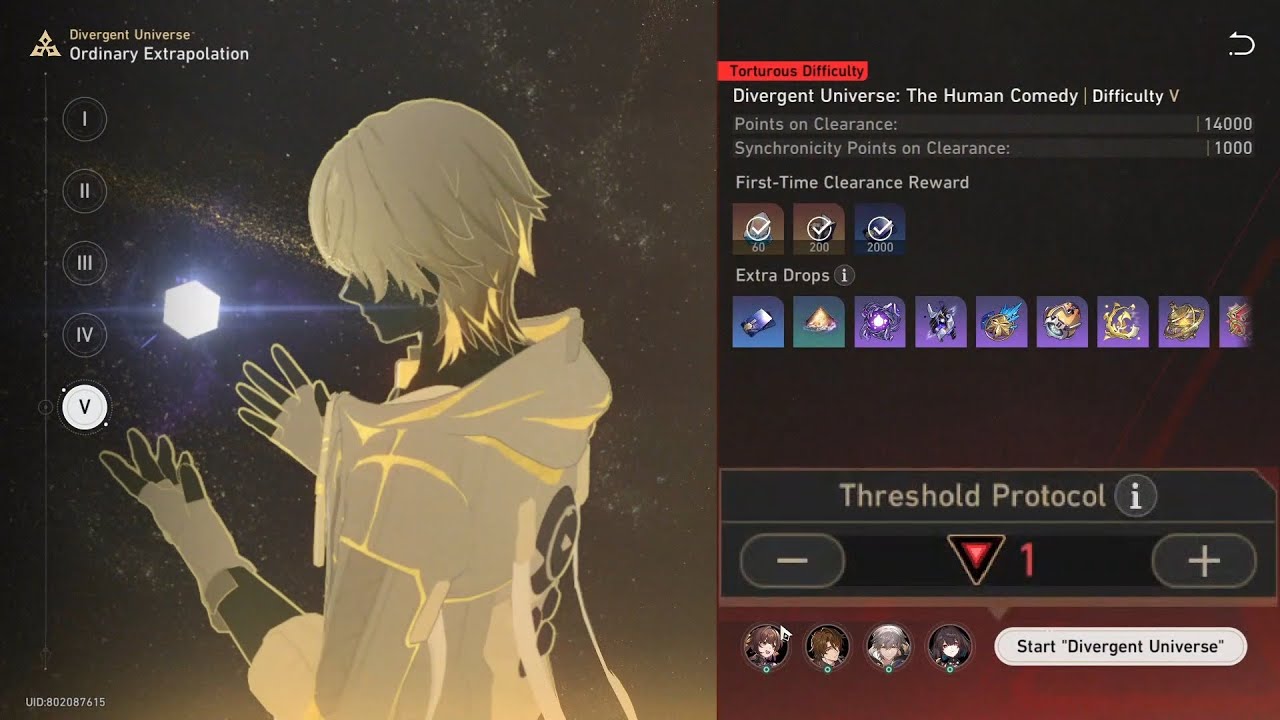 Divergent Universe: Ordinary Extrapolation Threshold Protocol 1 | Honkai Star Rail | Playthrough ...