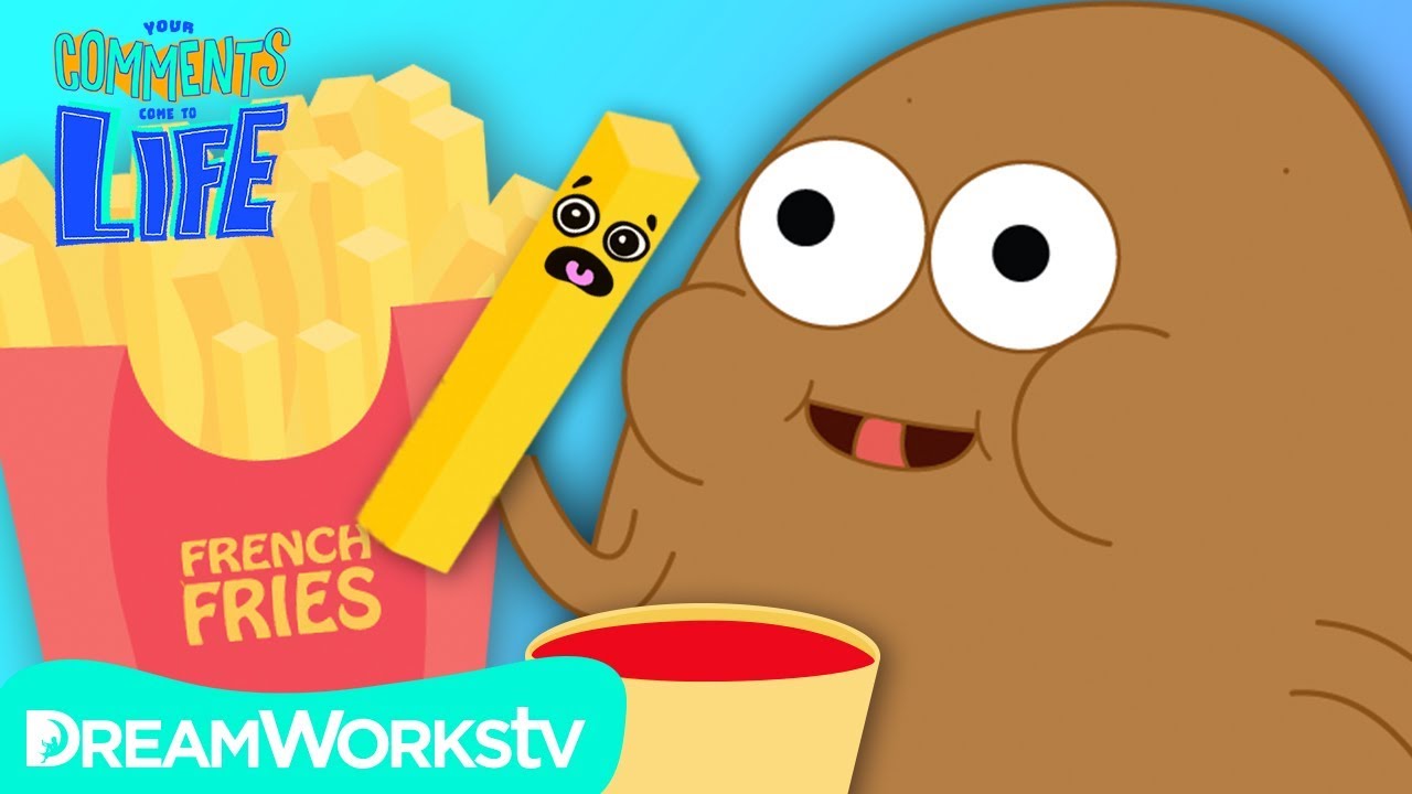 POTATO Eats FRIES For The First Time! | YOUR COMMENTS COME TO LIFE ...