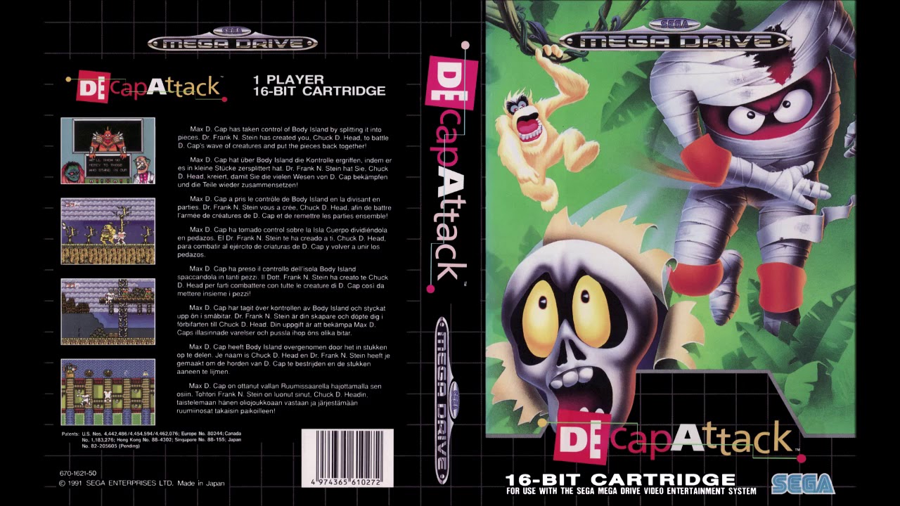 DEcap Attack Starring Chuck D. Head (Megadrive): 12 - Boss 2 - YouTube