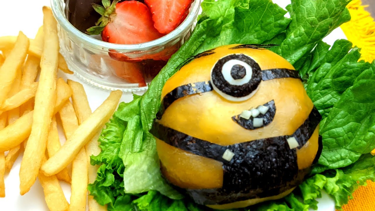 HAMBURGUESAS de MINION Sin Pan!! La comida perfecta para la fiesta de ...