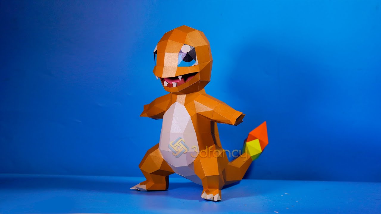 Assembly Instructions Papercraft Charmander Pokémon - Free PDF, SVG for ...