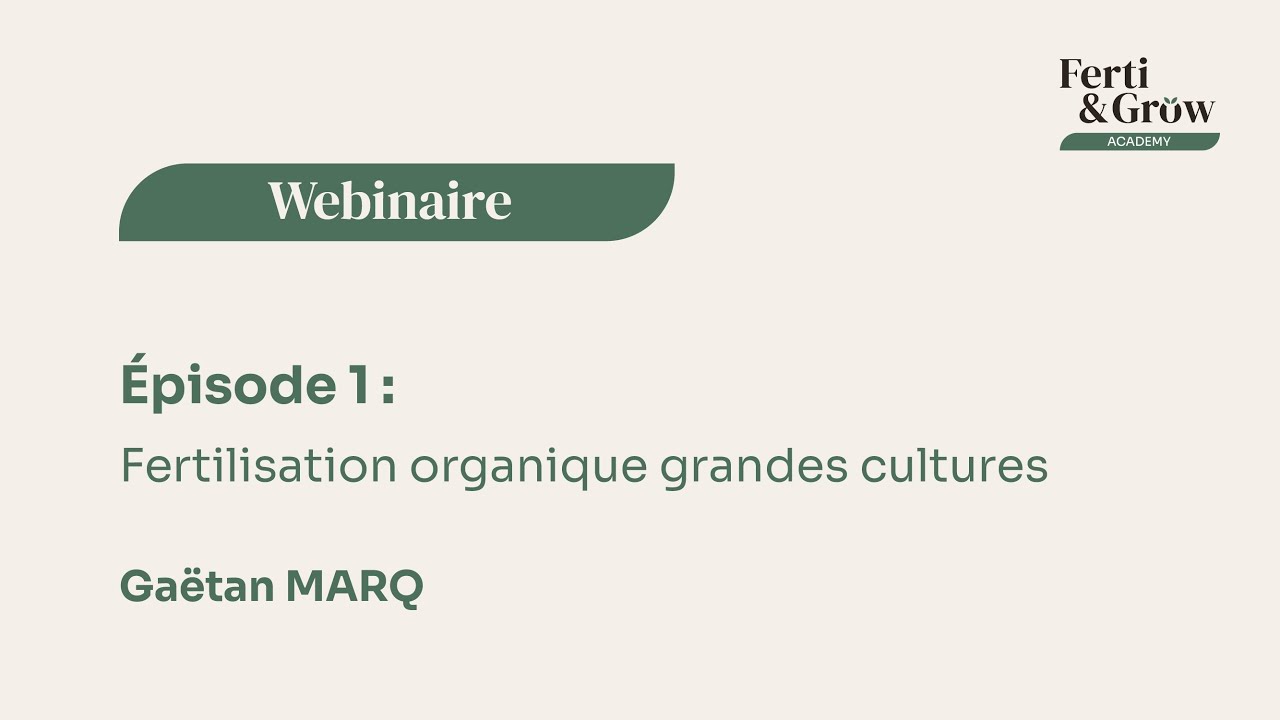 ep.01 - Fertilisation organique grandes cultures - YouTube
