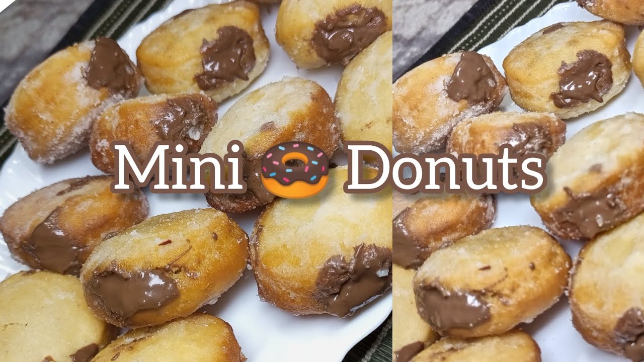 chocolate filled mini donuts soft and fluffy - YouTube