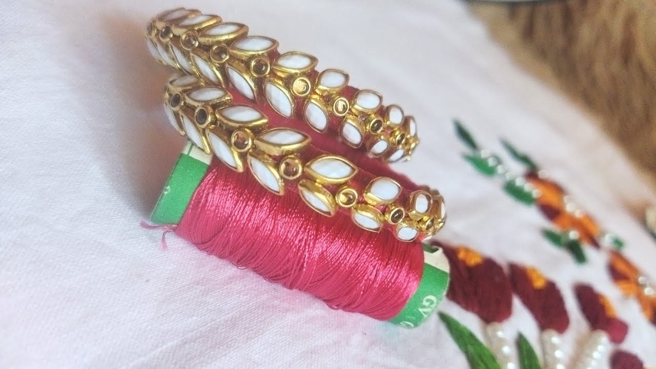silkthread bangle, how to make silkthread bangle at home, easy thread bangles, kundan bangles ...