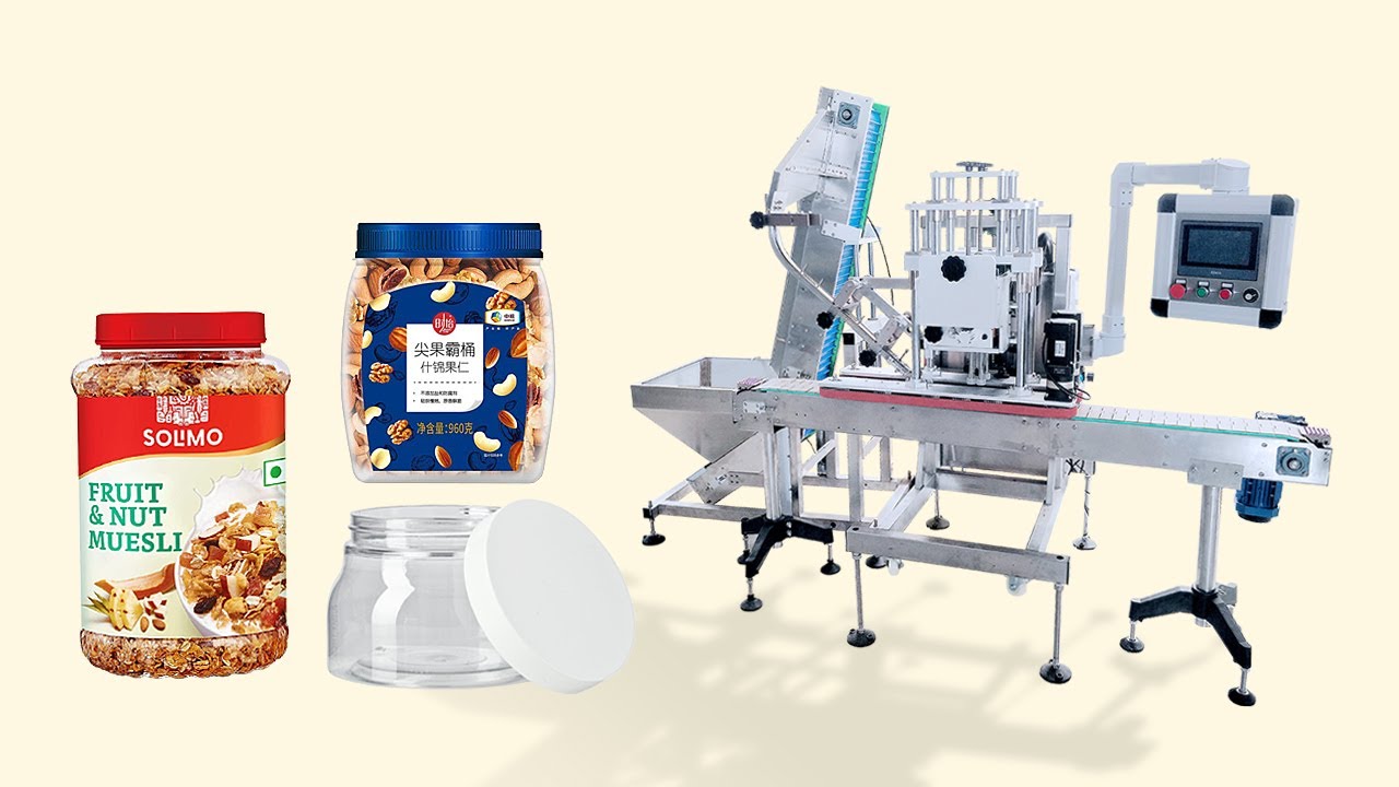 HY| Automatic PET Plastic Jar Servo Capper | HYXG- 4C- C - YouTube