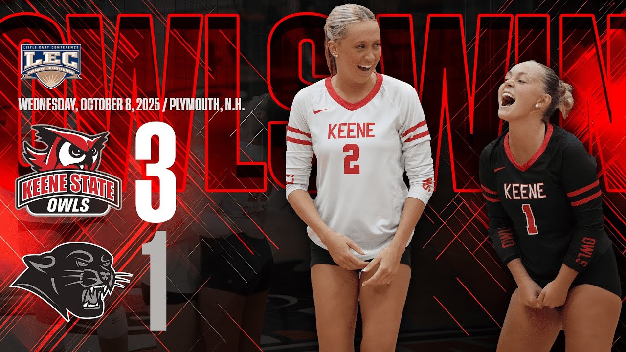 Keene State Women's Volleyball Highlights at Plymouth State 10/8/2025 - YouTube