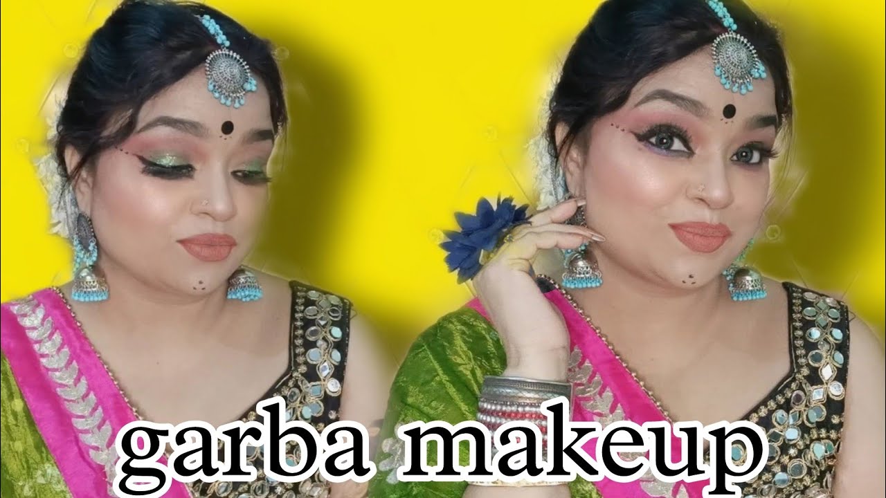 Navratri Garba makeup / garba makeup look / Durga Puja makeup ...
