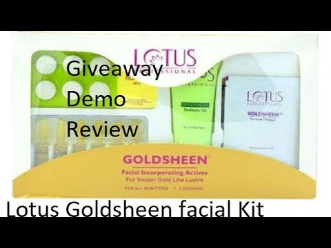 Lotus Professional Goldsheen Facial Kit Review - YouTube