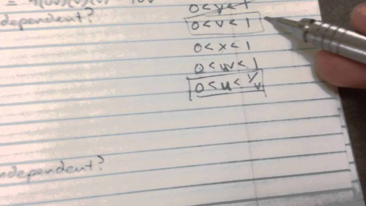 Finding the Joint PDF and dealing with independence - YouTube